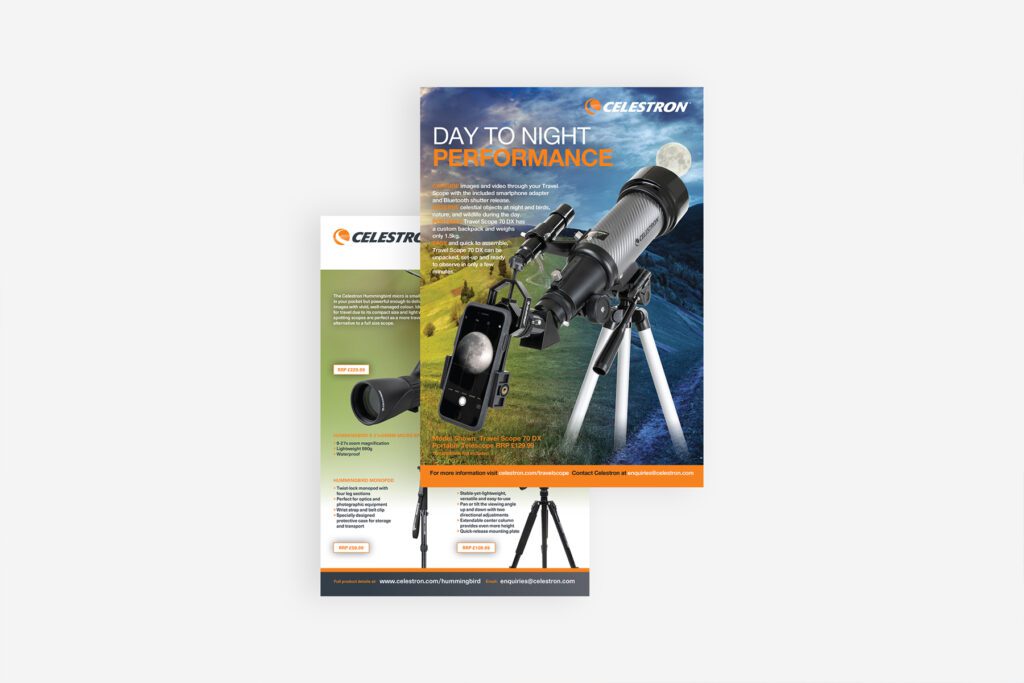 celestron flyers mockup | Web design, branding, creative and marketing agency - Iced Digital ...